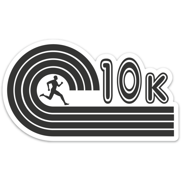 10K Running Sticker | Vinyl Running Stickers | Sunrise Running Company