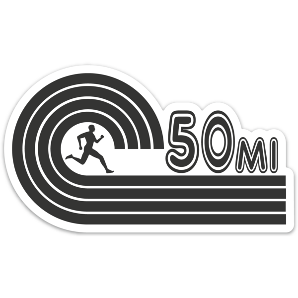 50 Mile Ultramarathon Sticker | Shop Sunrise Running Company