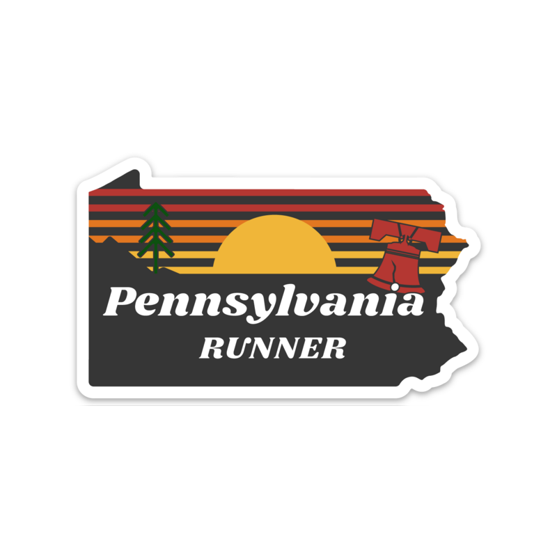 Pennsylvania Running Sticker | Shop Sunrise Running Company