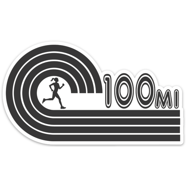 Female 100 Mile Ultramarathon Sticker | Shop Sunrise Running Company