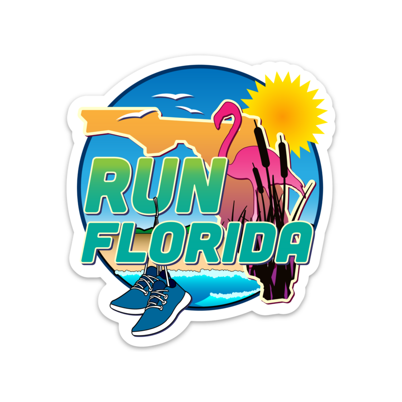 Florida Coast Running Sticker for Runners | Sunrise Running Company