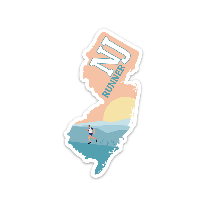 New Jersey Running Sticker | Shop Sunrise Running Company